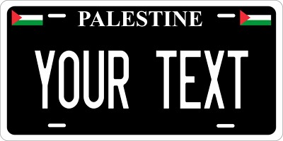 Palestine Black Custom Personalized License plates Auto Bike Motorcycle ...
