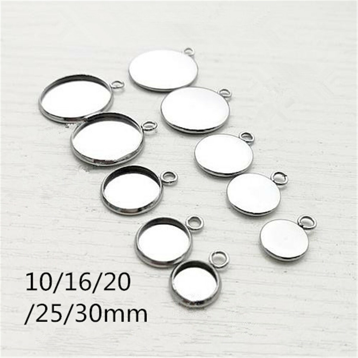 Metal Blanks For Jewelry Bezels Metal Alloy Pendant Bezel Blanks (2