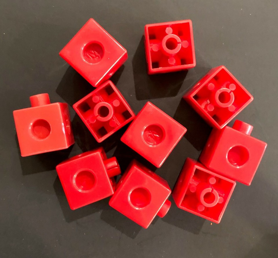 100 LINKING BLOCKS, Snap Cubes, Math Manipulatives (10 colors, 10 of ...