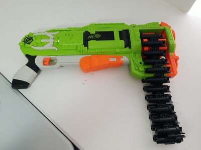 Clean! Nerf Zombie Strike Ripchain Dart Gun with Chain Machine Gun Toy ...