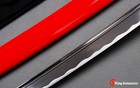 Hot Red Katana 1095 Steel Battle Ready Sharp Japanese Samurai ...