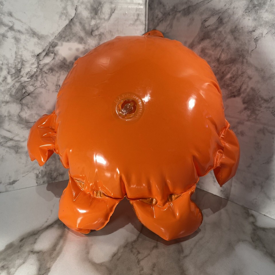 VTG Smiling Inflatable Vinyl 13.5" Pumpkin Jack-O-Lantern Halloween ...