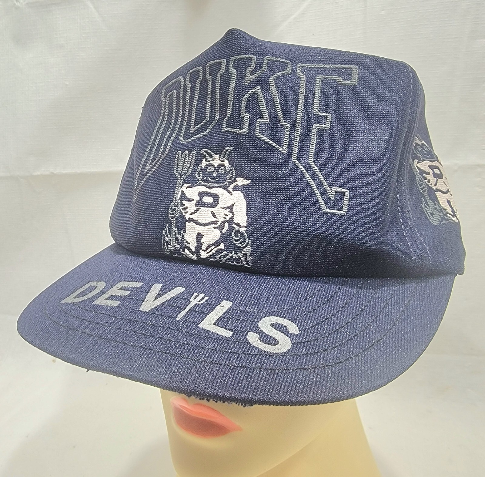 Vintage Blue Devil Baseball Hat Ball Cap Adjustable S… - Gem