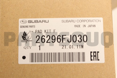 26296FJ030 Genuine Subaru PAD KIT F 26296-FJ030 | eBay