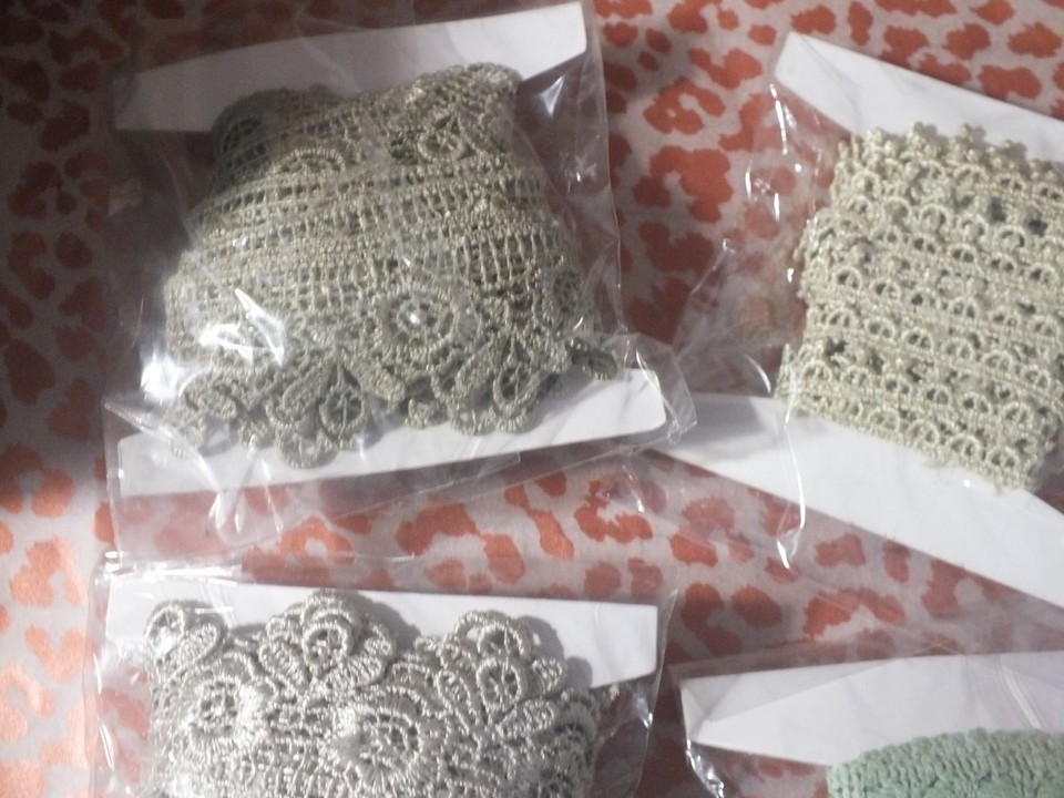 New Lace Borders Assortment W10-25mm 12 Mixed Colours | eBay UK