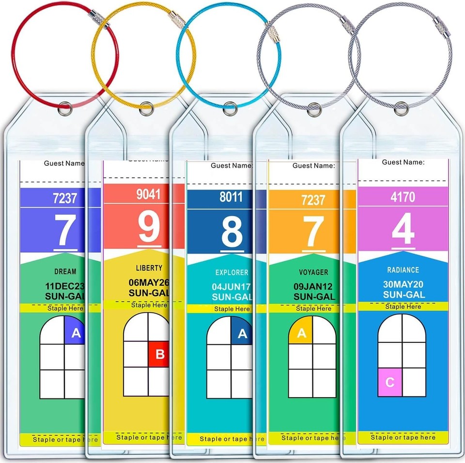 Waterproof Cruise Luggage Tags for Royal Caribbean & Celebrity - 5 Pack ...