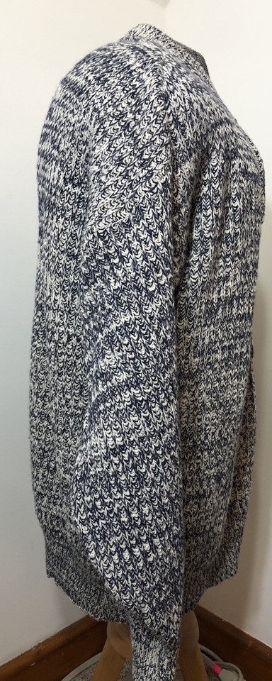 J G Hook Mens XL Pullover Henley Sweater Vintage Heavy Navy Grey White ...