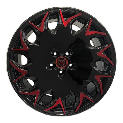 4 GV06 20 inch Staggered Black Red Rims fits AUDI R8 2008 - 2020 | eBay