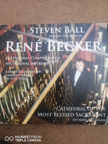 Steven Ball CD "Presents The Music Of Rene Becker" Casavant Freres OP 1114-1925 | eBay