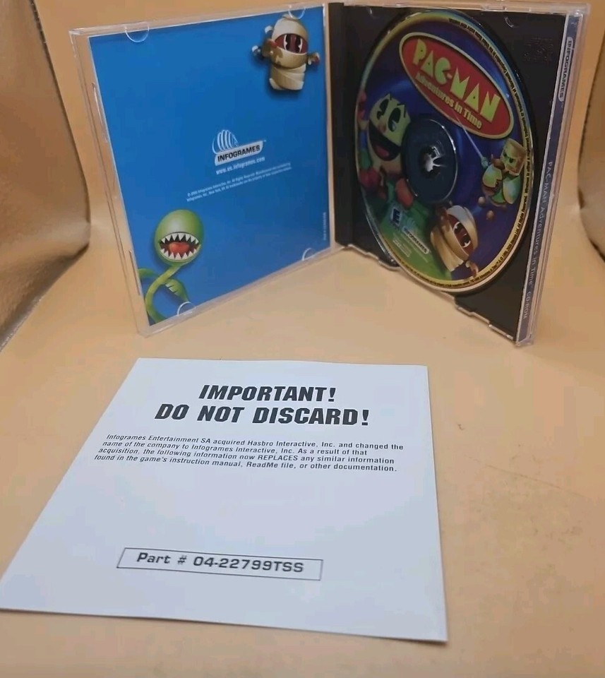 Pac-Man Adventures In Time PC CD-ROM Hasbro Windows 95/98 Complete ...