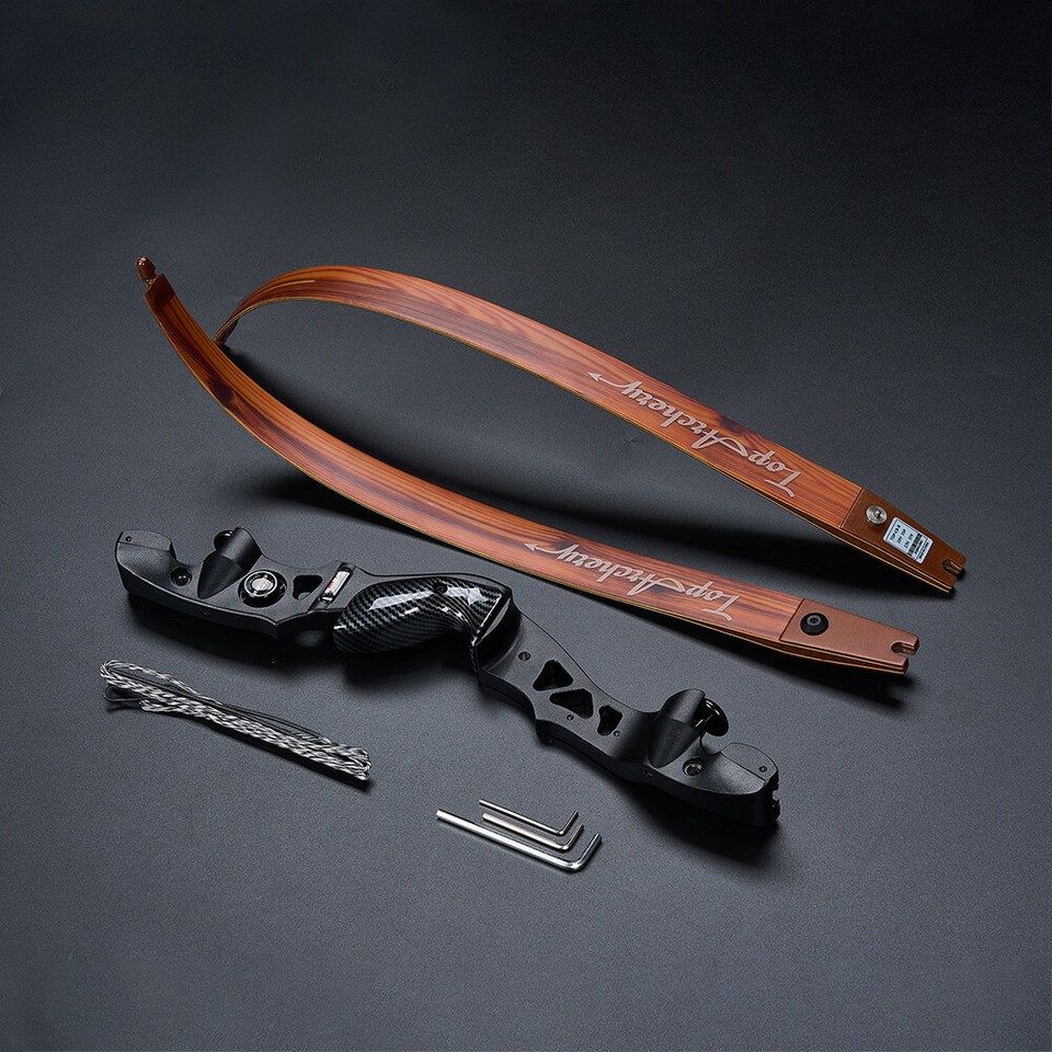 Archery 62" ILF Takedown Recurve Bow 25-60lbs Outdoor Hunting Shooting ...