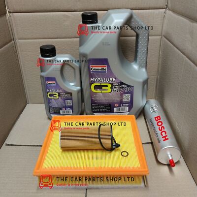 FOR BMW 320D F34 GRAN TURISMO SERVICE KIT 6L 5W30 OIL + OIL AIR FUEL ...