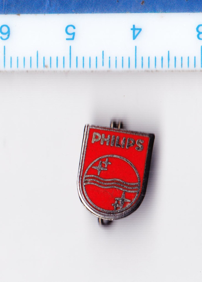 Vintage PHILIPS RADIO TELEVISION LOGO stick pin badge brooch 1960s ...