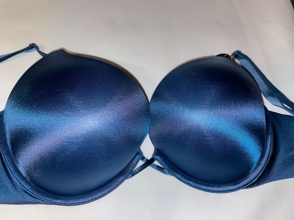 VICTORIA SECRET BOMBSHELL BRA ADD 2 CUP PLUNGE Super Push UP NEW Shine ...