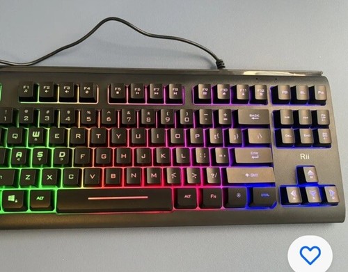 Rii Mixed Color LED Backlit Multimedia Gaming Keyboard RK104 New Open ...