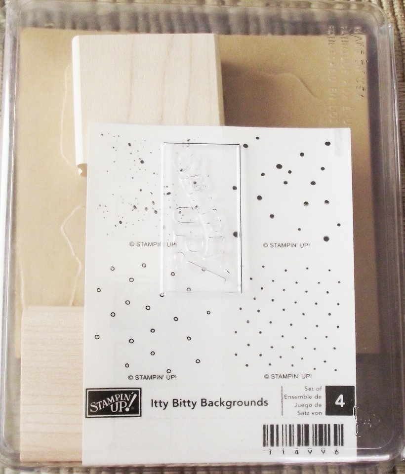 STAMPIN UP ITTY BITTY BACKGROUNDS RETIRED RUBBER STAMPS SCRAPBOOK ...