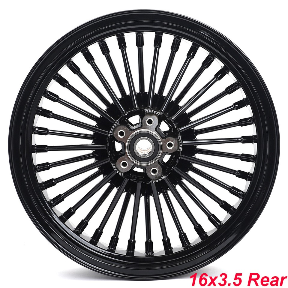 16x3.5 Fat Spoke Rear Wheel Rim for Harley Softail Fatboy Touring ...