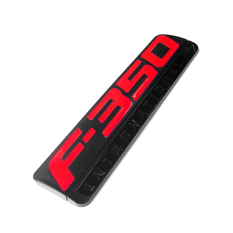 3pack OEM Red Black F350 International Side Emblem fits F-350 badge | eBay