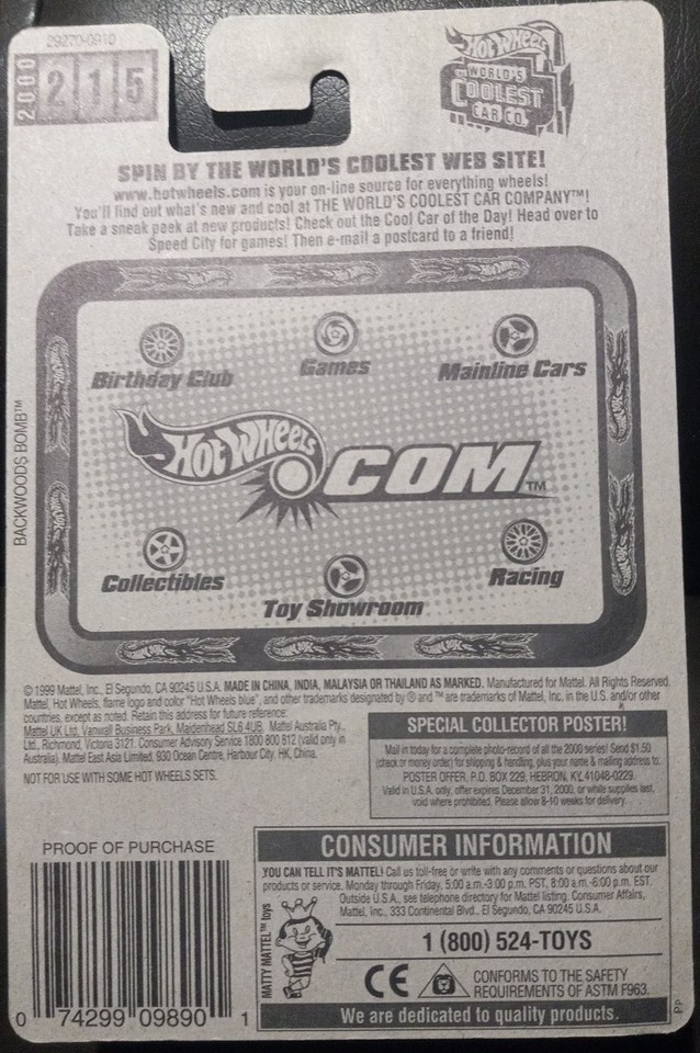 Hot Wheels 2000 COLLECTOR #215 XT-3 "Watch PETTY Race" Blue Card | eBay