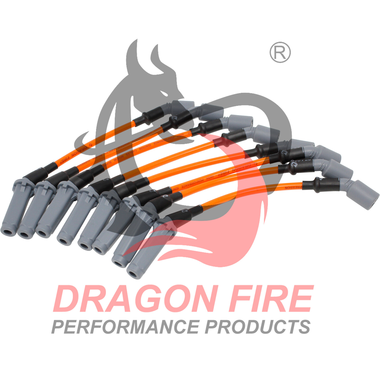 Orange Dragon Fire 8mm 13" Low Ohm Spark Plug Wire Set For 99-07 Chevy ...