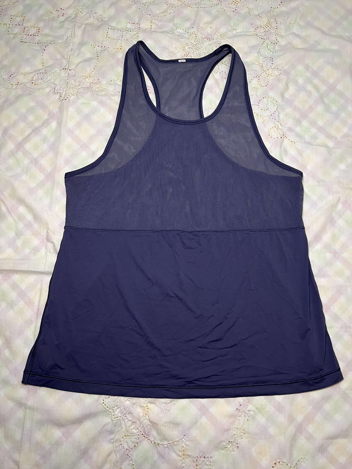 Lululemon Mesh Razorback Tank Top Blue/Grey Measureme… - Gem