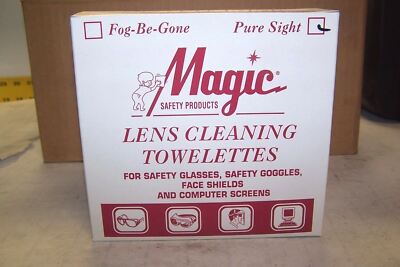 100 NEW MAGIC PURE SIGHT LENS CLEANING TOWELETTES TW100PS SAFETY ...