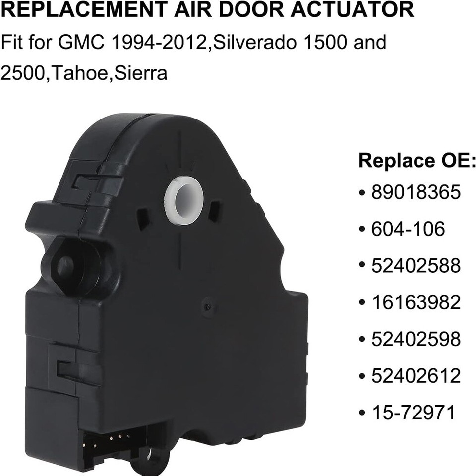 Heat Heater A/C Fan Air Vent Blend Door Actuator 52402588 For Bulk GM ...