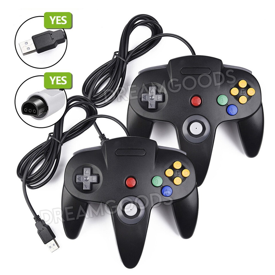 NEW NINTENDO 64 N64 GAMES CLASSIC GAMEPAD CONTROLLERS FOR USB TO PC/MAC ...