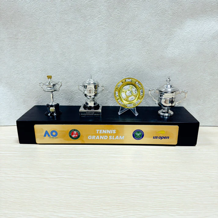 Tennis Women's Grand Trophy Slam Metal Replica 8cm 4 Trophy With ...
