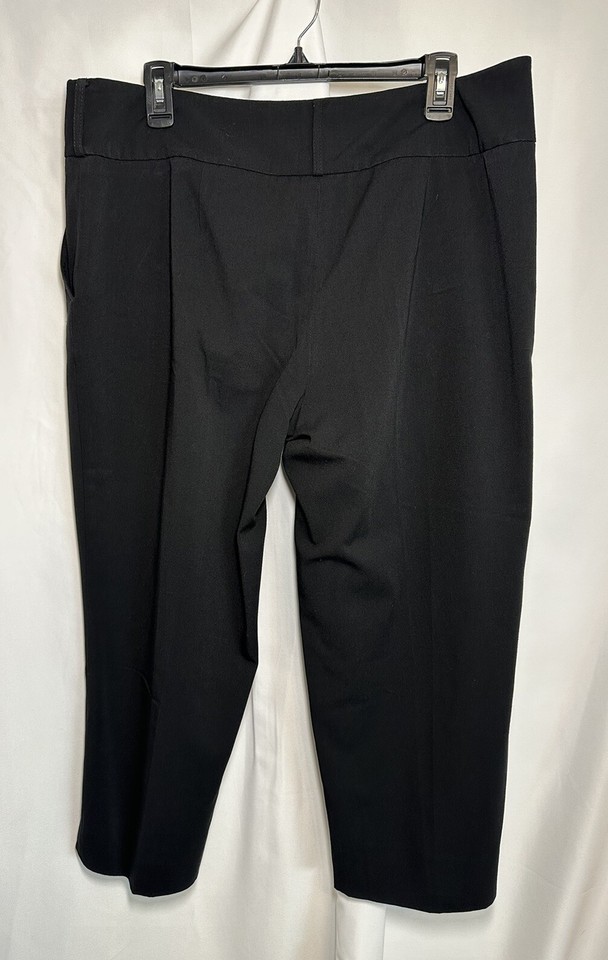 Cato Black Capri Career Pants Double Button~Front Pockets - Size 16 | eBay