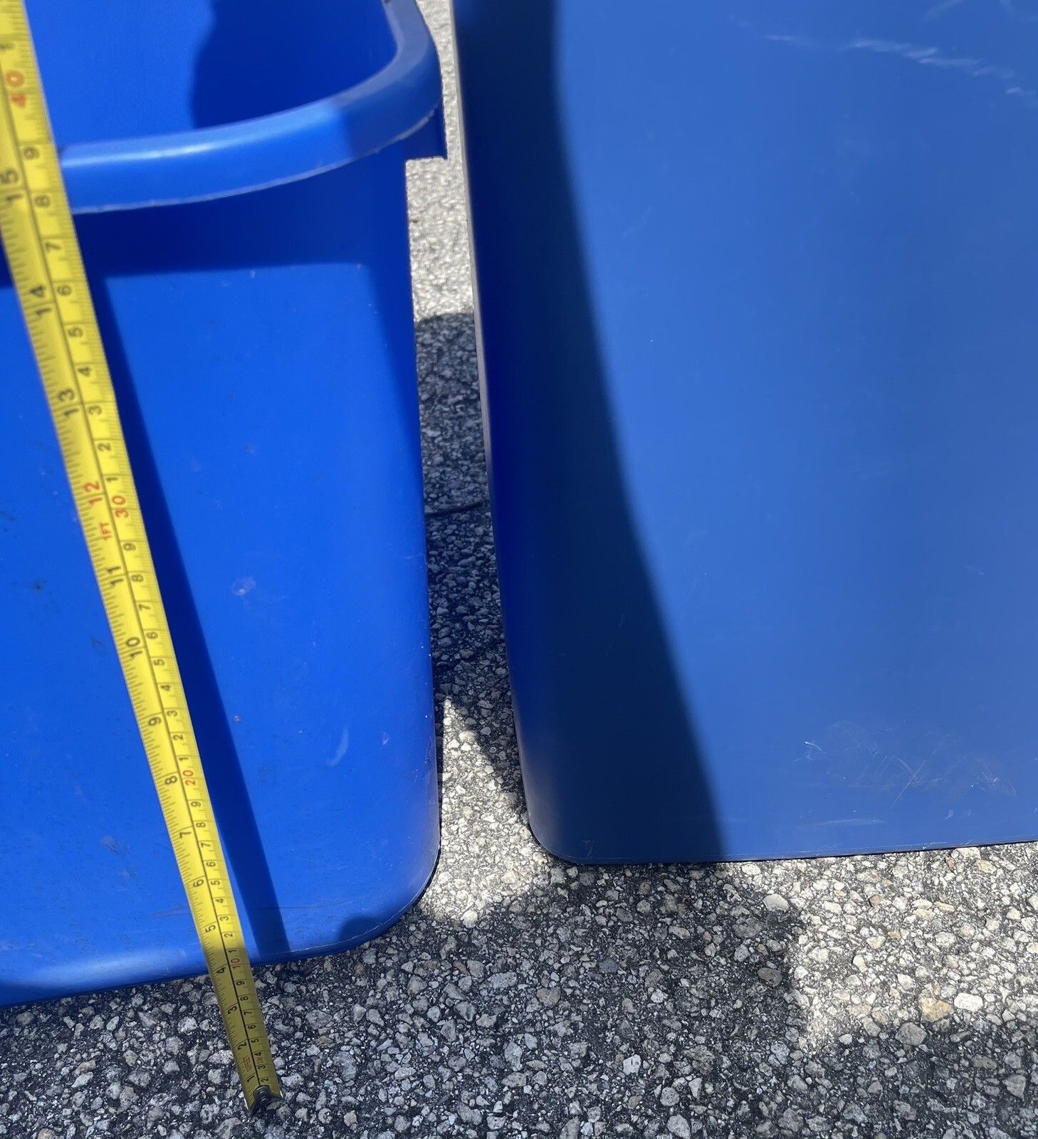 SET OF 2 blue RECYLING BINS / 30" BIG Recycling BIN set | eBay