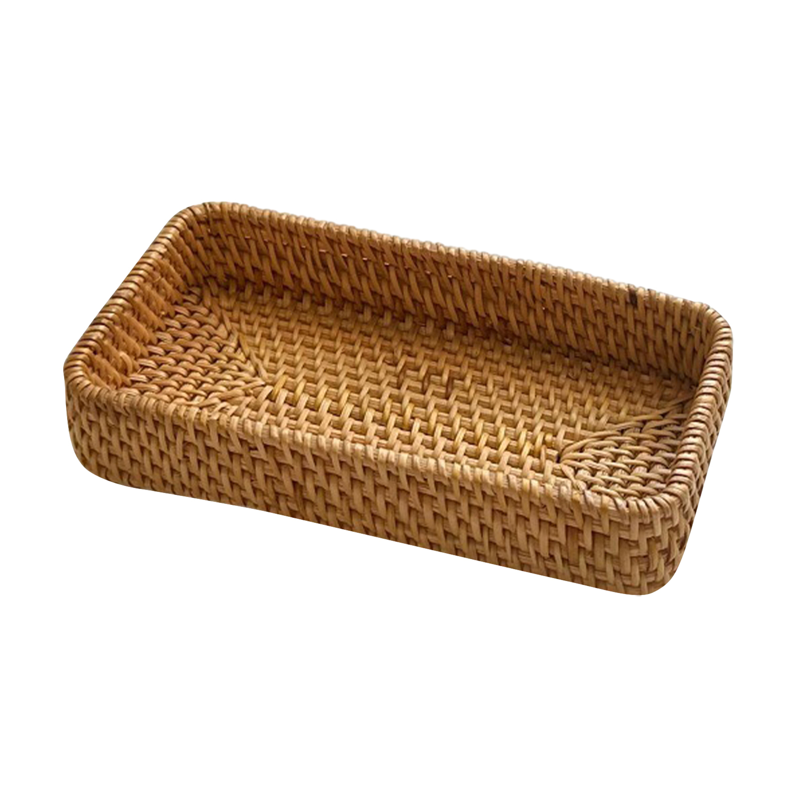 Rectangle Toilet Tank Exquisite Vanity Trays Rattan Reusable Storage ...