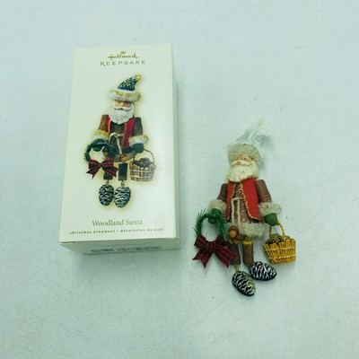 Hallmark Keepsake Woodland Santa 2007 Ornament Kris Kringle Pine Cones ...