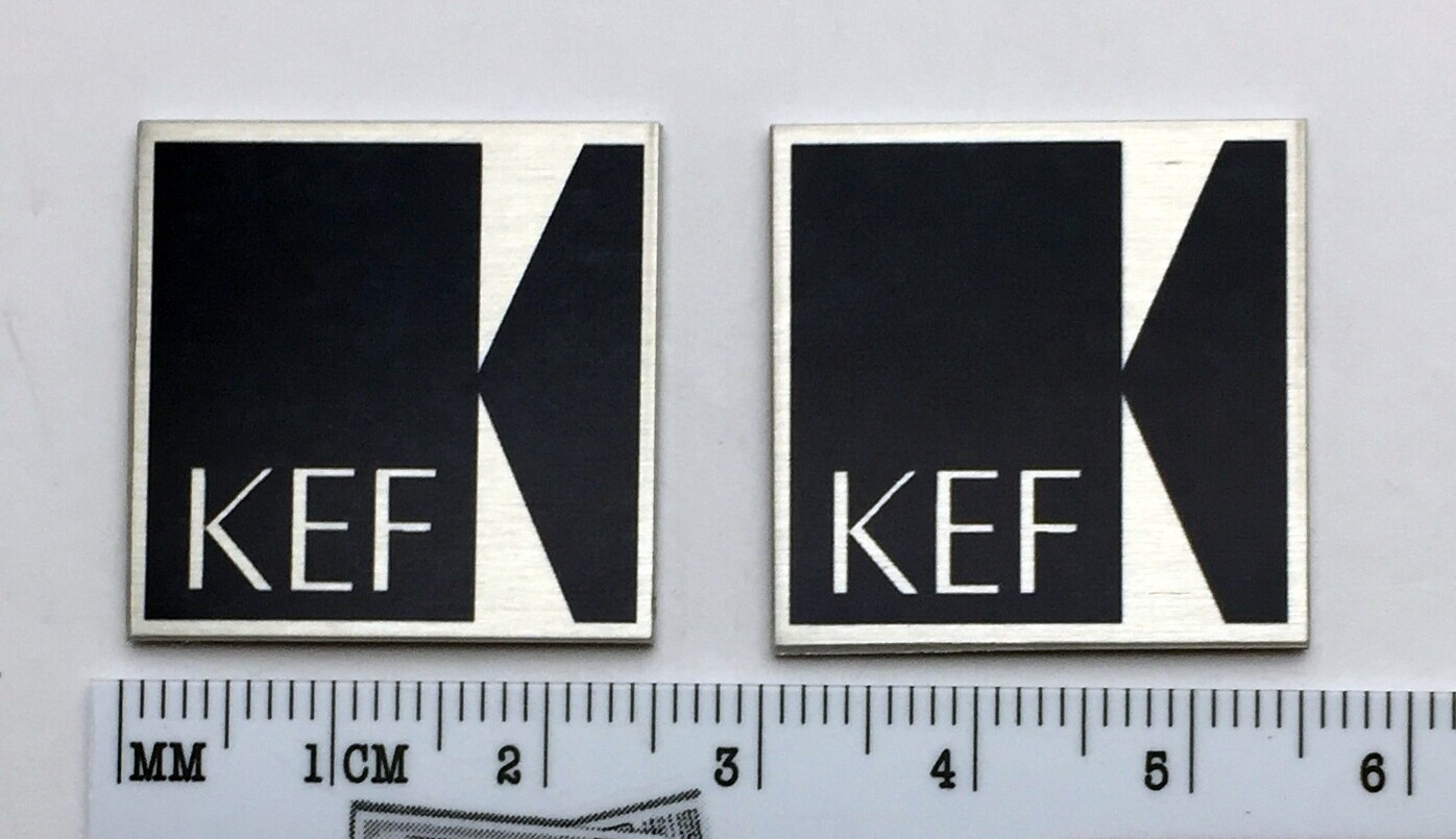 KEF Speaker Badge Custom Aluminum Pair | eBay