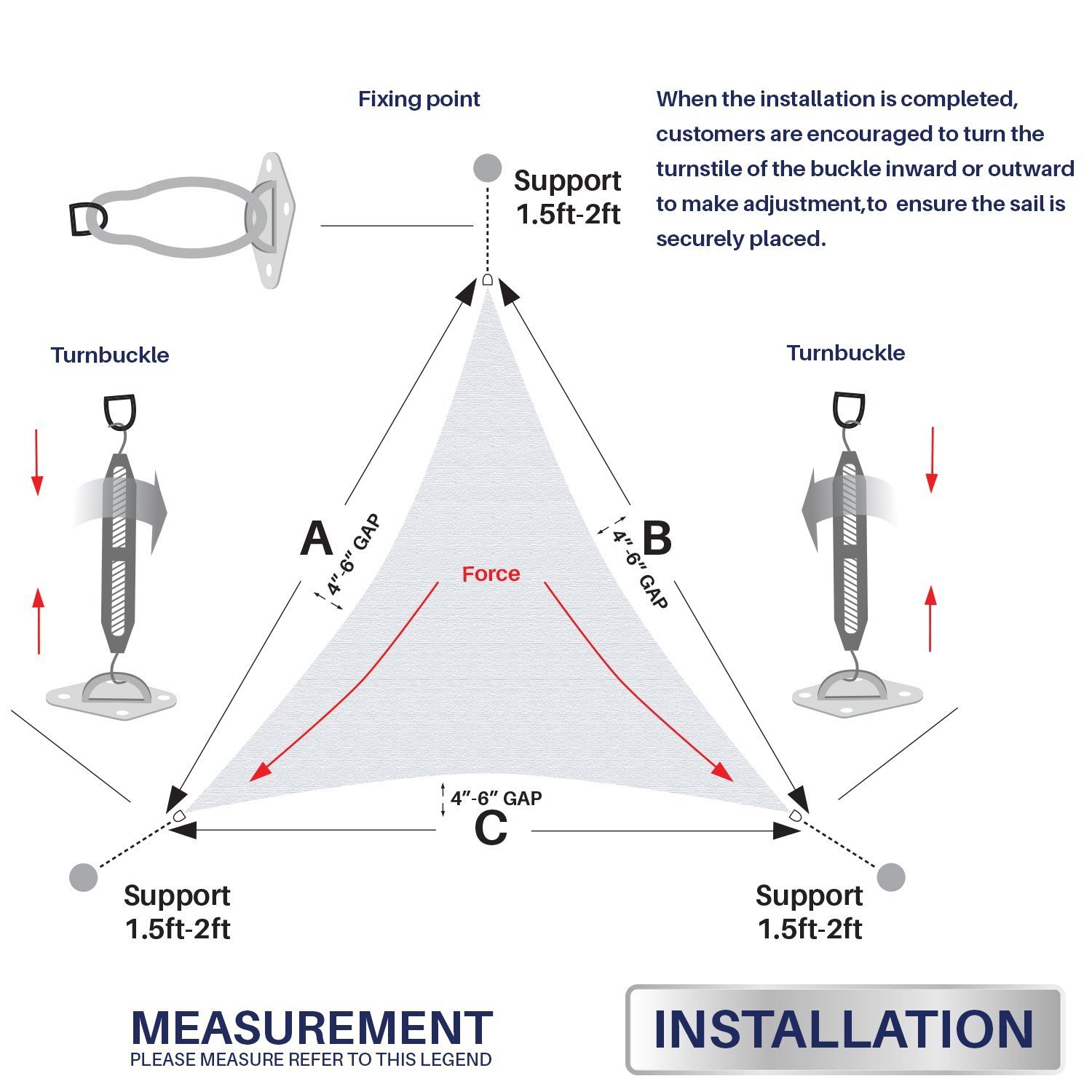 Petra's 20 Ft. X 20 Ft. X 20 Ft. (Desert Sand) Triangle Sun Sail Shade ...