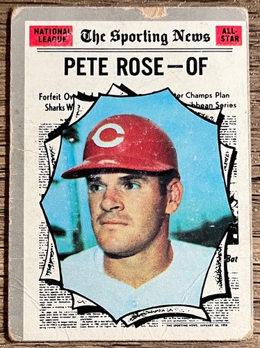 PETE ROSE 1970 TOPPS NL ALL-STAR VINTAGE BASEBALL CARD #458 REDS | eBay