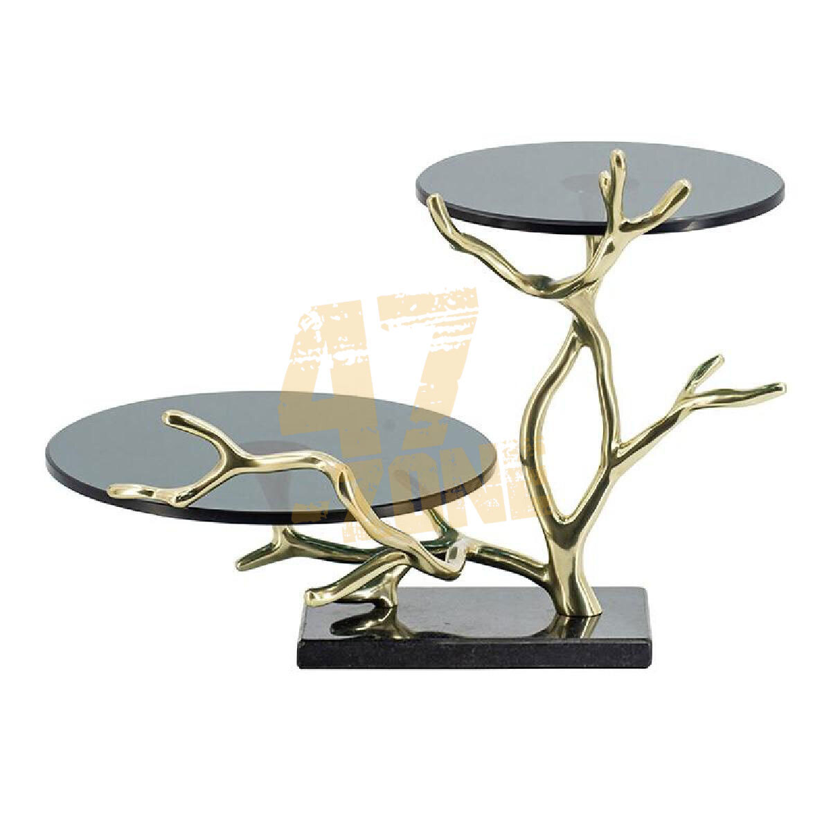 2 Tier Cake Stand Gold Black Dining Room Tabletop Dinnerware ...