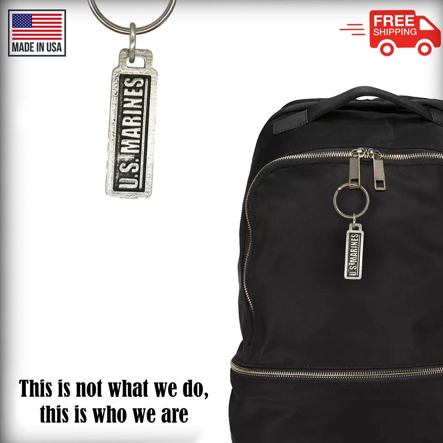 US Marines Keychain, A1004KC, 2 Inches, Military, Marine Corps, Semper ...