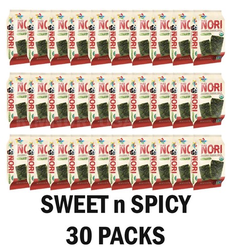 Organic Kimnori Seasoned Roasted Seaweed Snacks - 30 PK Sweet n' Spicy ...