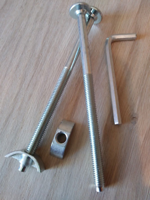 M6 Half Moon Nuts Mini Luna Crescent Threaded Washer For Furniture Bunk ...