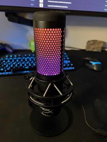 HyperX QuadCast S RGB LED USB Cardioid Microphone - Black 196188049488 ...
