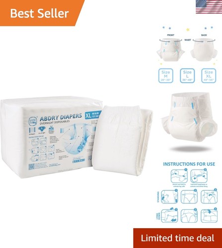 X-Large ABDry Adult Diapers - 10 Pack for Ultimate Incontinence ...