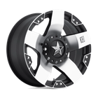 20 INCH XD ROCKSTAR 20X8.5 6X139.7 ET 10 MACHINED FACE W/ BLK WINDOWS ...