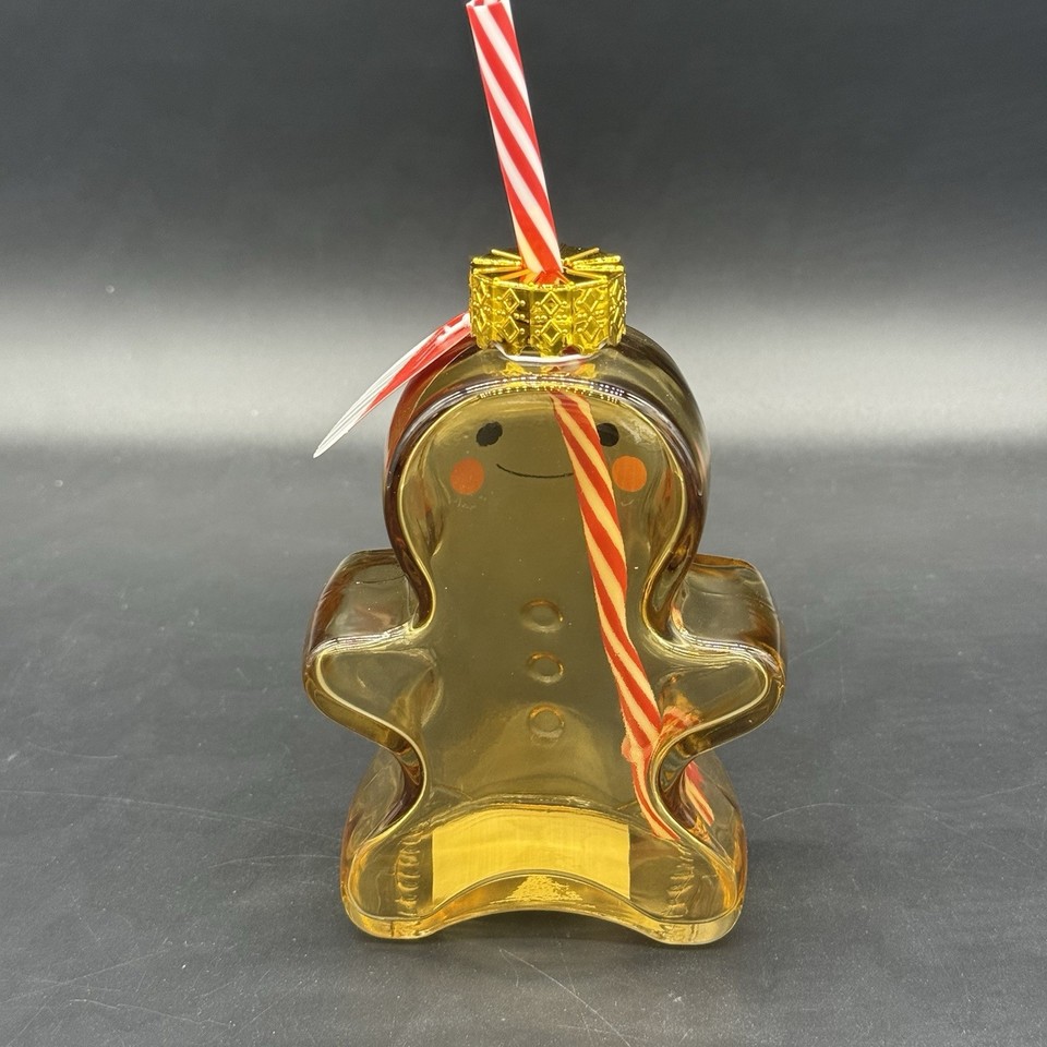 Aldi Gingerbread Man Ornament Sipper Cup Glass Christmas Holiday Viral ...
