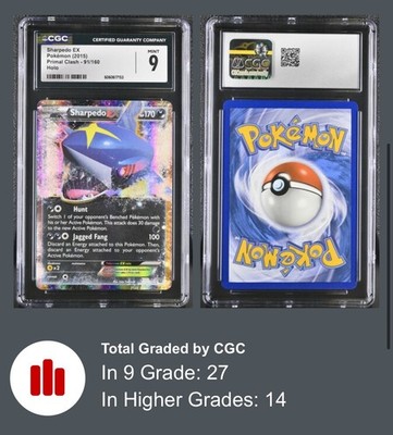 Sharpedo EX 91/160 XY - Primal Clash Holo Ultra Rare 2015 CGC 9 MINT | eBay