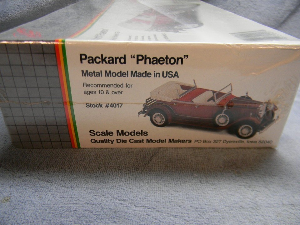 1/22 SCALE MODELS 1930 PACKARD PHAETON DIECAST METAL MODEL KIT #4017 ...