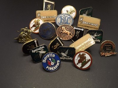 20 Mixed Gun Lapel Pins Ruger Colt FN Winchester Remington Wholesale ...