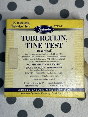 Vintage Tuberculin 25 Tine Test In Box Medicinal Pharmaceutical RARE ...