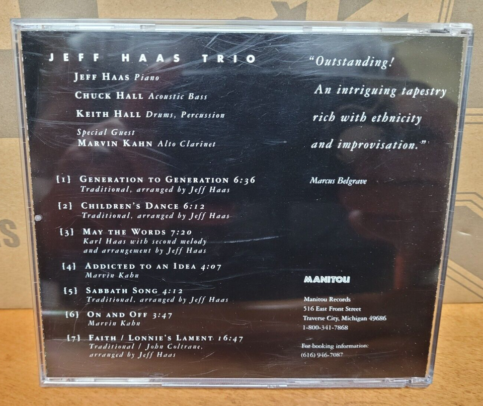 Jeff Haas Trio L'Dor VaDor Generation To Generation CD Traverse City Mi ...