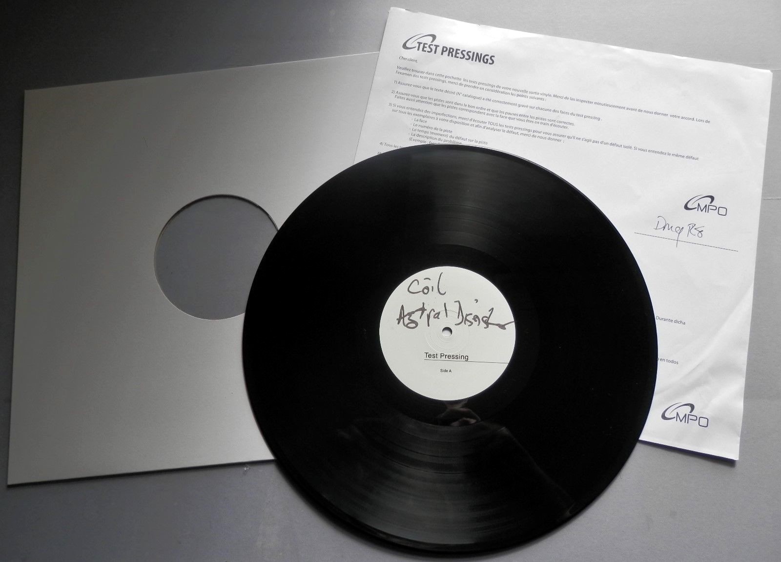 Coil - Astral Disaster 2016 Prescription Test Pressing LP signed by ...